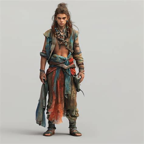 Young Warrior Different Styles Premium Ai Generated Image