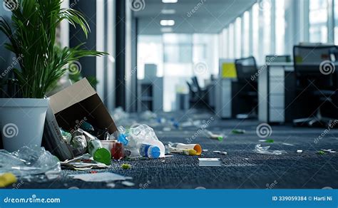 generative ai garbage recycling set with stock illustration