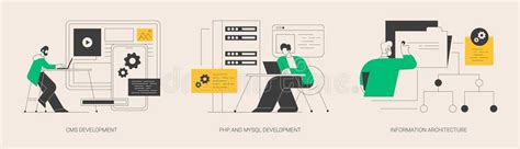 Backend Development Abstract Concept Vector Illustrations Stock Vector