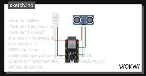Writing Sensor Data In Cloud Wokwi Esp32 Stm32 Arduino Simulator