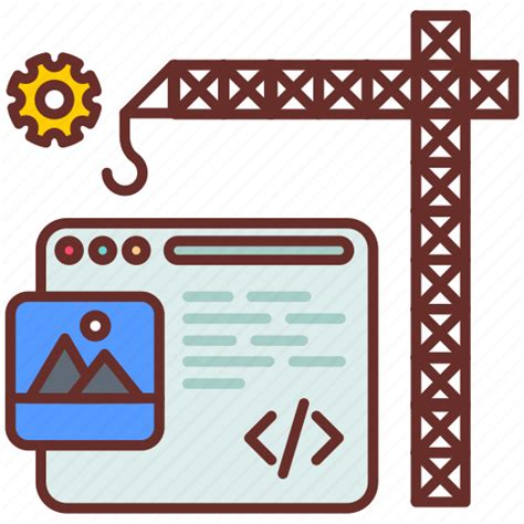 Website Construction Designing Site Hypertext Document Management Icon Download On