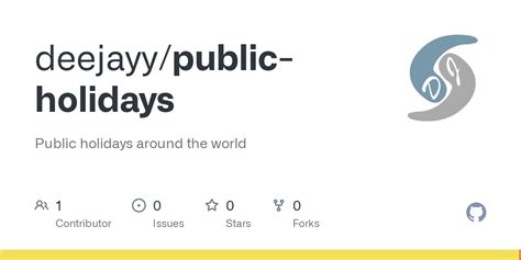 GitHub Deejayy Public Holidays Public Holidays Around The World