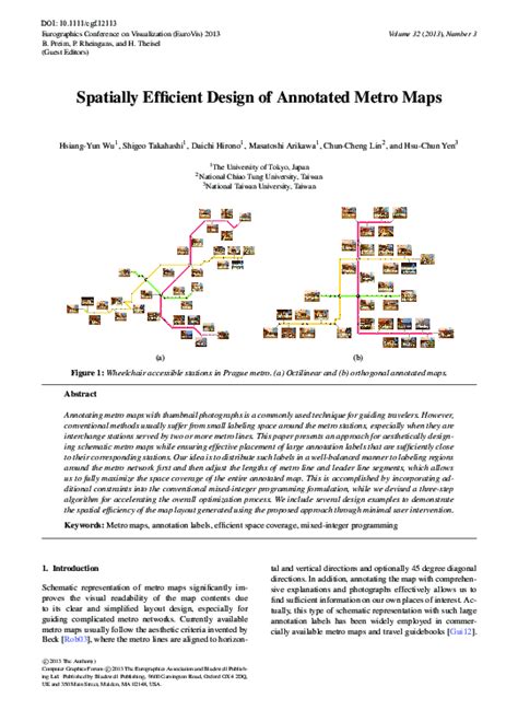 Pdf Spatially Efficient Design Of Annotated Metro Maps Hsiang Yun