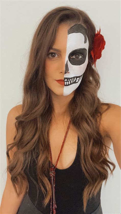Half Skull Makeup Half Skull Makeup Skull Makeup Halloween Face Makeup
