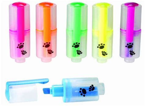 Mini Paw Highlighter Package Of 36 Highlighter Art School Supplies Paw Print