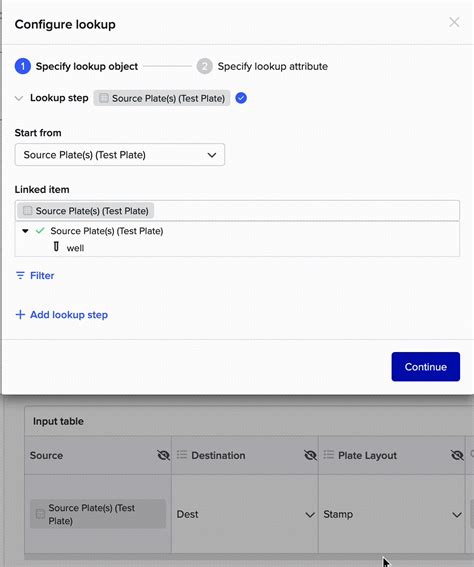 configure a lookup in a lab automation run benchling
