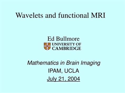 Ppt Wavelets And Functional Mri Powerpoint Presentation Free