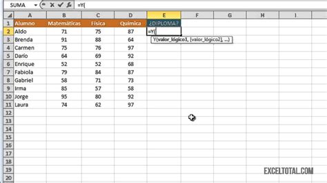 Función Y en Excel 2010 YouTube