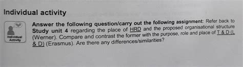 Solved Individual Activity Answer The Following