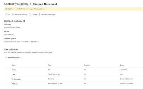 Blimped Moving Existing Content Types To The Content Type Hub