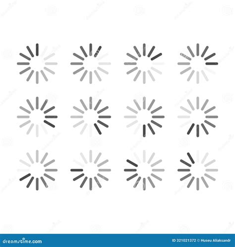 Loader Bar Icon Line Stock Vector Illustration Of Computer 321021372
