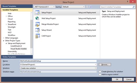 Deploying An Outlook Add In Using C Net And Visual Studio Canarys