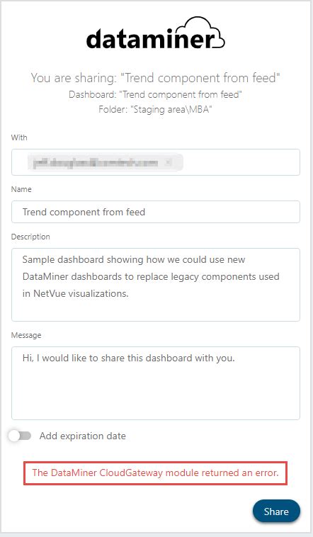 Dataminer Cloudgateway Module Returned An Error Dataminer Dojo