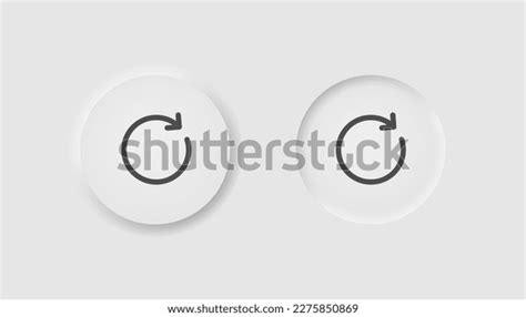 refresh button icon neumorphism style icons stock vector royalty free