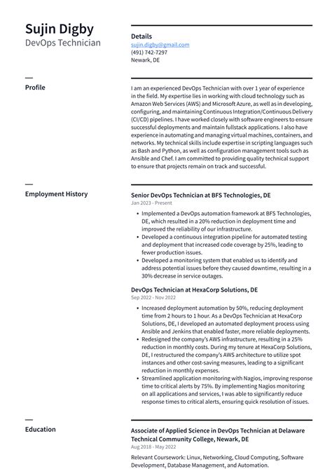 Apple Devops Technician Resume Examples Resumecat