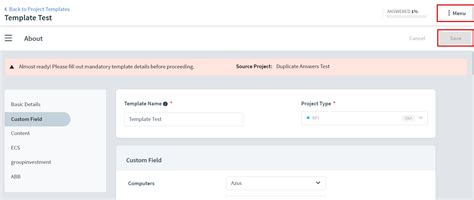 Project Templates Home