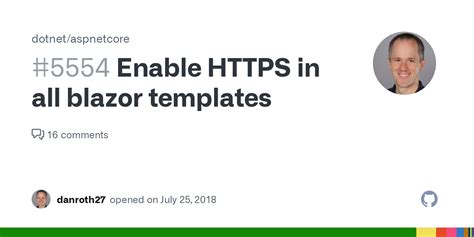 Enable In All Blazor Templates · Issue 5554 · Dotnetaspnetcore · Github