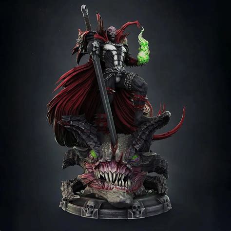 Spawn Comic Stl 3d Model 16 Scale 2 Versions No Supports