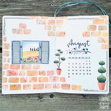 August Bullet Journal Cover Page Ideas Cute Little Paper