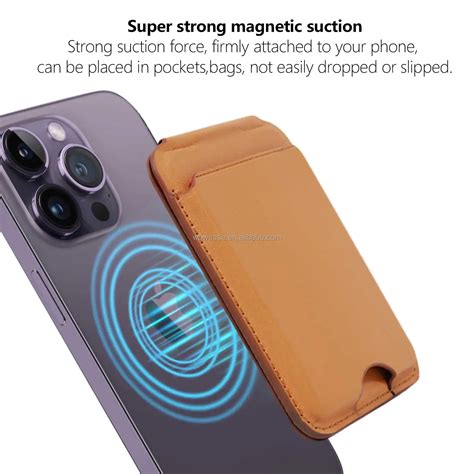 Wowcase Magnetic Suction Card Holder For Iphone Pro Max For Phone Magnetic Leather