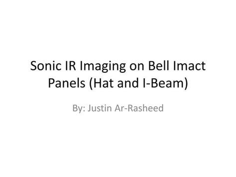 sonic ir imaging on bell composite panels pptx