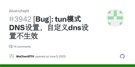 Bug Tun模式 Dns设置，自定义dns设置不生效 · Issue 3942 · 2dustv2rayn · Github