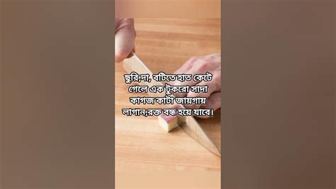 ছুরি দা বটিতে হাত কেটে গেলে রক্ত বন্ধ করবেন যেভাবে লাইফস্টাইল টিপস বাংলা। Youtube