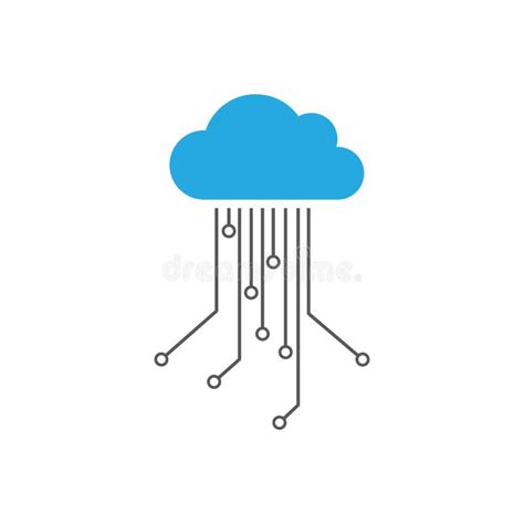 Cloud Computing Vector Icon Stock Vector Illustration Of Computers