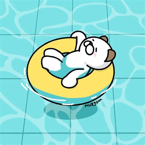 수영장 가고싶다 물곰이 아리 북극곰 병아리 그림 캐릭터 일러스트 디자인 미술 귀여운캐릭터 그림계정 그림계정맞팔 드로잉 일상툰 인스타툰