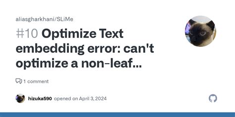 optimize text embedding error can t optimize a non leaf tensor · issue