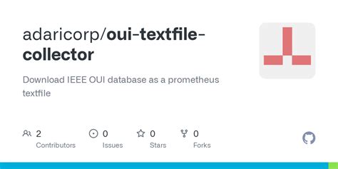 Github Adaricorpoui Textfile Collector Download Ieee Oui Database