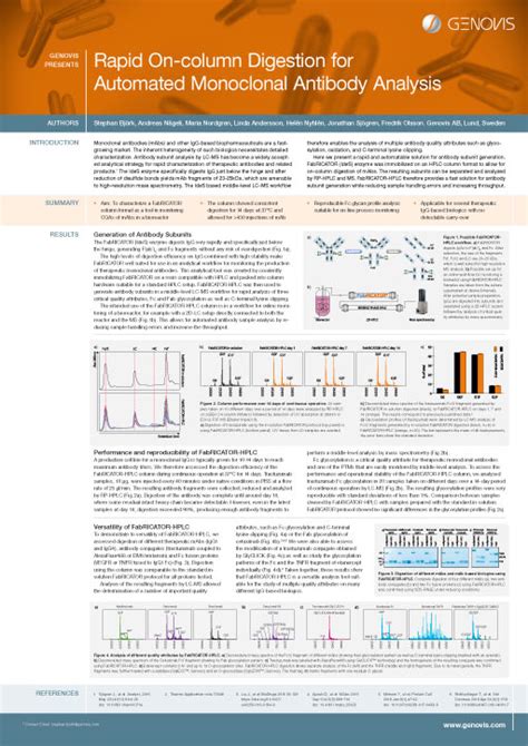 Genovis Fabricator Hplc Poster From Pegs 2018