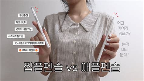 [🎁] 필기만 되는 짭플펜슬 No 무선충전까지 되는 짭플펜슬 Yes 가성비 아이패드 펜슬 추천 Vs 애플펜슬 Youtube