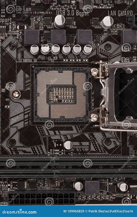 Open Socket For Processor On Motherboard For Office PC Close Up Stock Image Image Of Memory