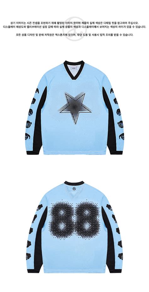 Xtt064 핑거 스타 저지 롱 슬리브 Blue 감도 깊은 취향 셀렉트샵 29cm