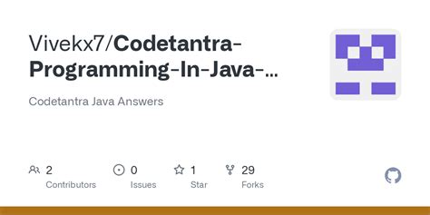 github vivekx7 codetantra programming in java solution codetantra