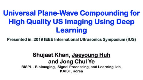 universal plane wave compounding for high quality us imaging using deep