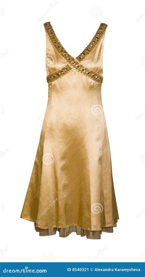 Yellow Gold Silk Dress Stock Image Image Of Beauty Create 8540321