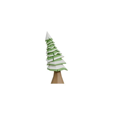 3d Isolated Tree With Snow 11191010 Png