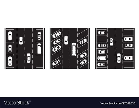Different Types Car Parking Spaces Royalty Free Vector Image