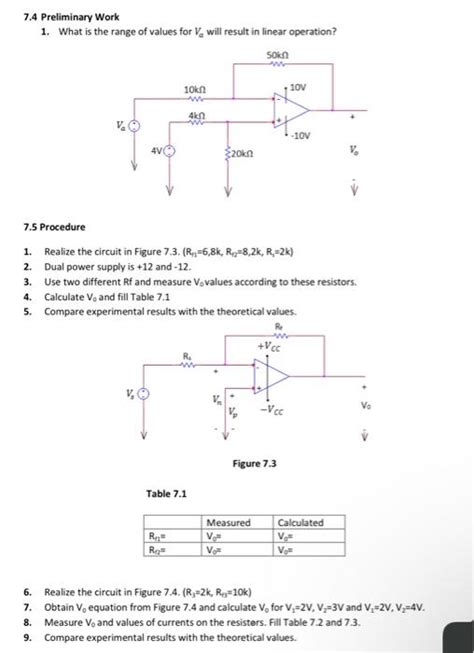 solved experiment 7 basic op amp circuits 7 1 objective the