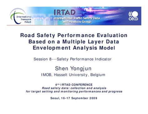 pdf road safety performance evaluation based on a multiple layer data