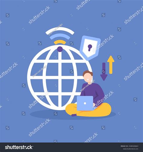 Network Security Protection Security System On Stock Vector Royalty