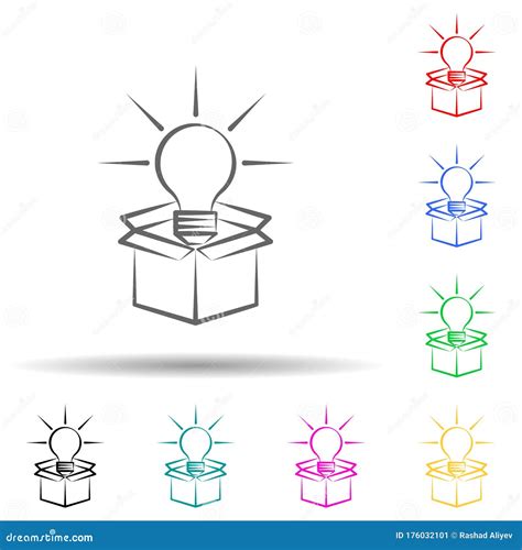 Think Outside The Box Multi Color Set Icon Simple Thin Line Outline Vector Of Education Icons
