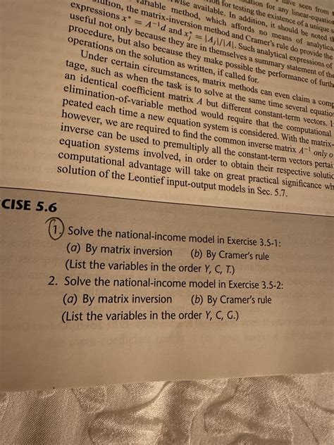 answered solve the a by matrix inversion list… bartleby
