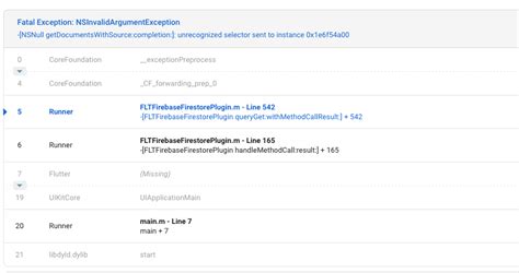 🐛 [cloud firestore] nsinvalidargumentexception crash on ios 14 · issue