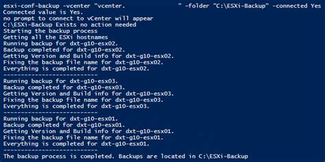 VCenter ESXi Config Backup Script TheDXT