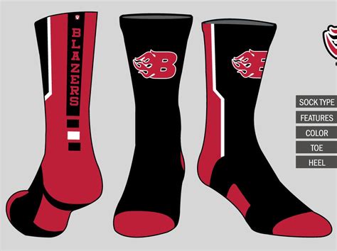 Ycs Sublimated Crew Sock Badgha Blazers London Sports Excellence