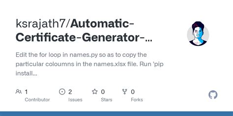 Github Ksrajath7automatic Certificate Generator Using Python Edit