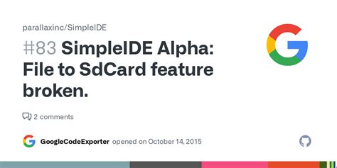 Simpleide Alpha File To Sdcard Feature Broken · Issue 83